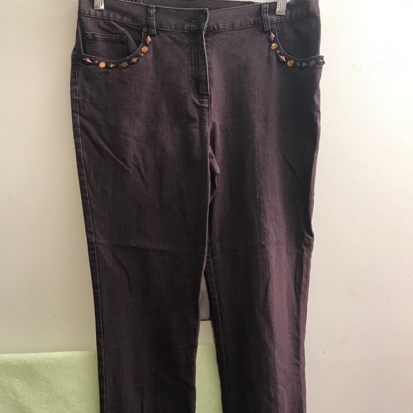 Ruby Rd. | Jeans | Ruby Rd 2 Pc Denim Jacket Pant Suit 8p6p | Poshmark